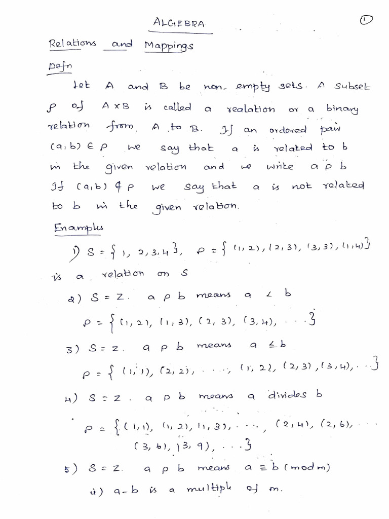 Algebra Part 1 | PDF | Mathematical Concepts | Algebraic Structures
