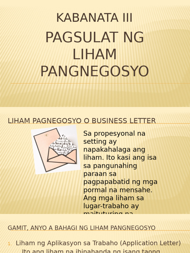 Liham Pangnegosyo | PDF