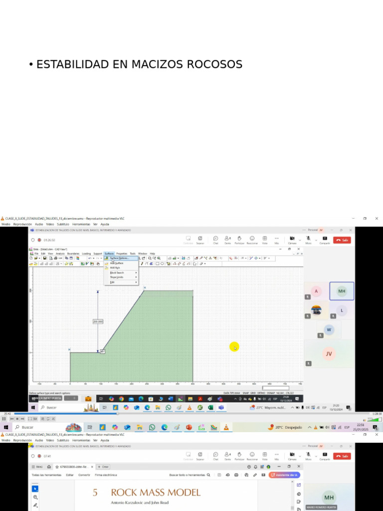 Estabilidad - Taludes - Rocas - Apoyo para Exposicion - Juan Verastegui ...
