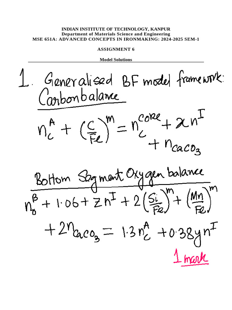 Model Solutions - Assignment6 | PDF