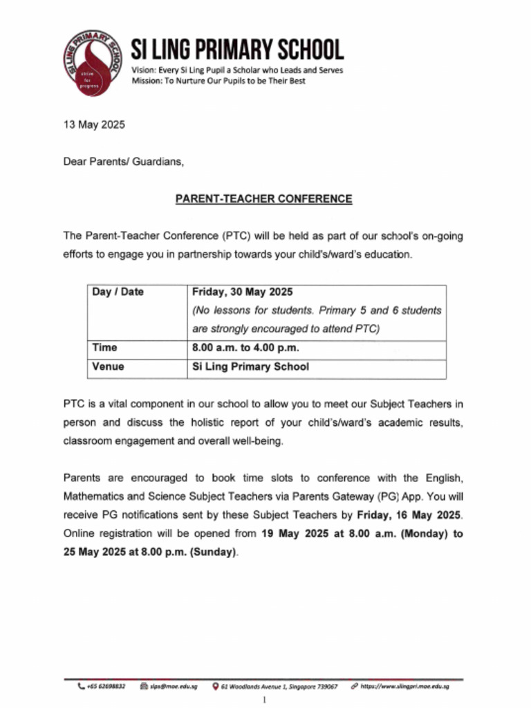 PTC Letter by Principal 2025 | PDF