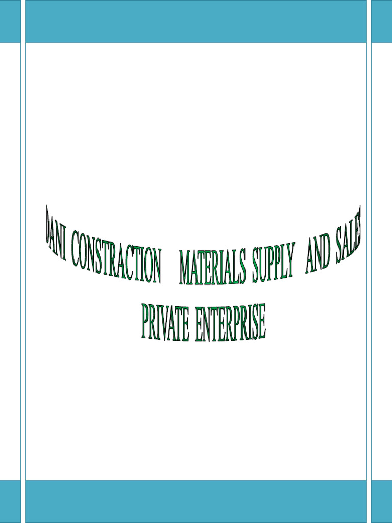 Construction Materials Supply Business Plan | PDF | Expense | Taxes