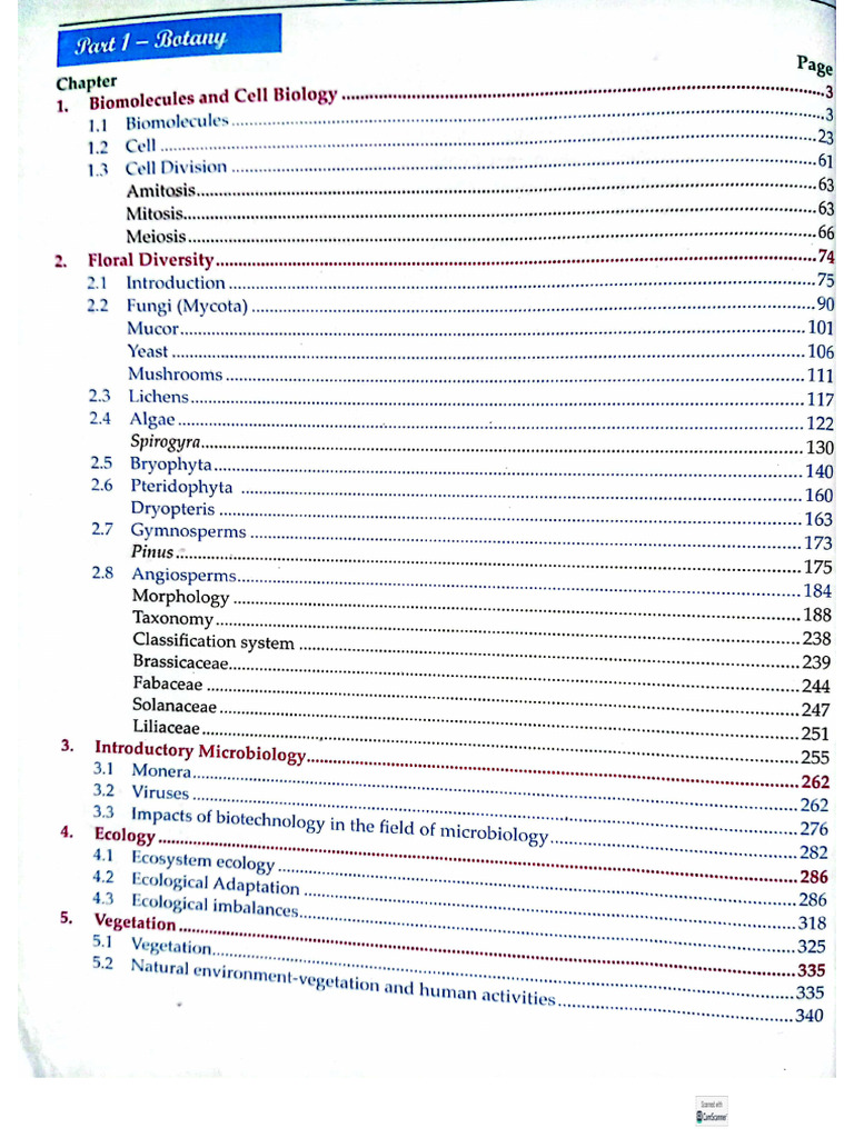 Biology Class 11 Syllabus | PDF