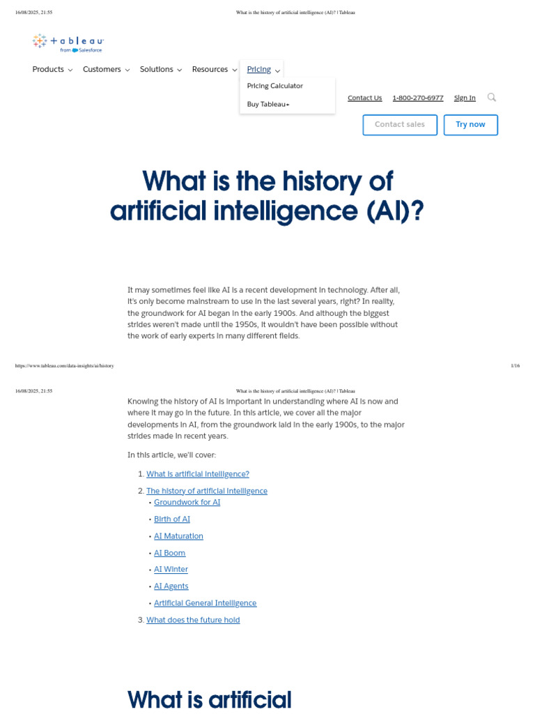 History of Artificial Intelligence | PDF | Artificial Intelligence ...