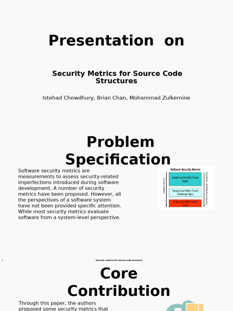 Software Metrics Paper Presentation | PDF | Method (Computer ...