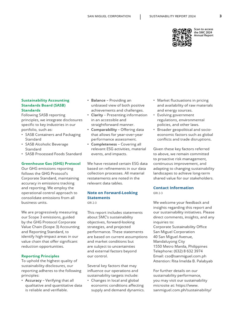 SMC 2024 Sustainability Report-5 | PDF | Sustainability | Natural Environment