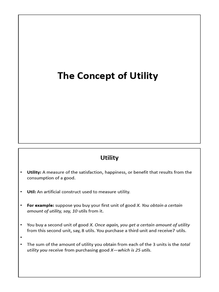 Understanding Utility and Consumer Choices | PDF | Utility | Marginal ...