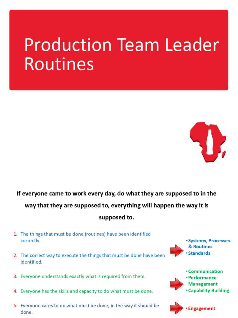Production Team Leader Daily Routines | PDF | Engineering