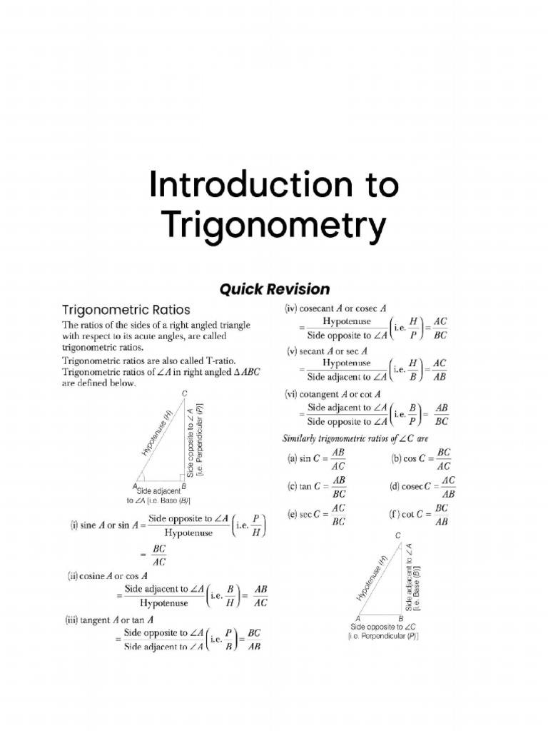 Trigonometry MCQ | PDF