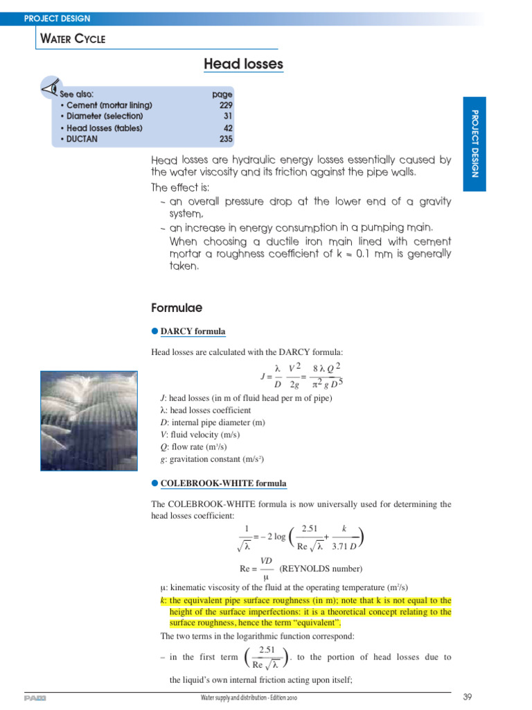 Understanding Head Losses in Pipelines | PDF | Friction | Surface Roughness