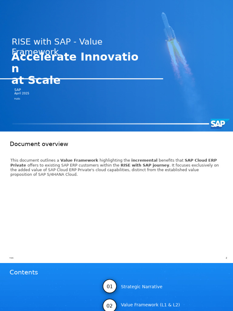 RISE with SAP: Value Framework Insights | PDF | Cloud Computing ...