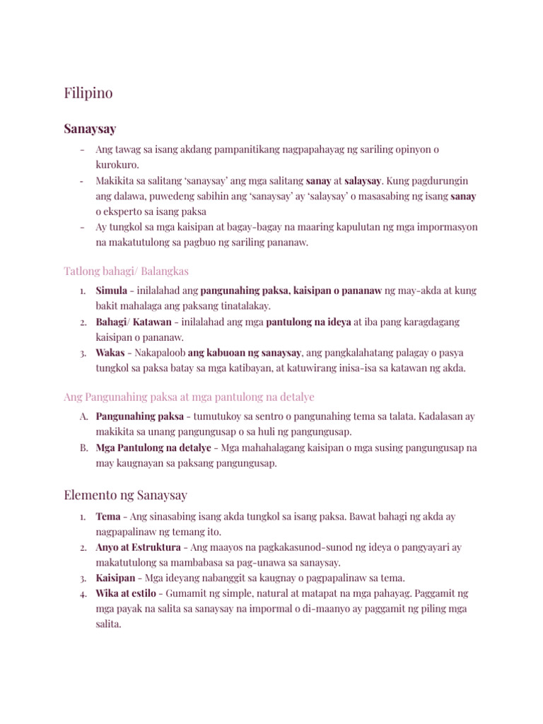 4th Quarter Reviewer For G10 | PDF