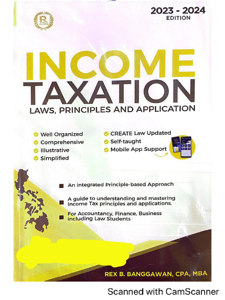 Income Taxation 2023 2024 Compress | PDF