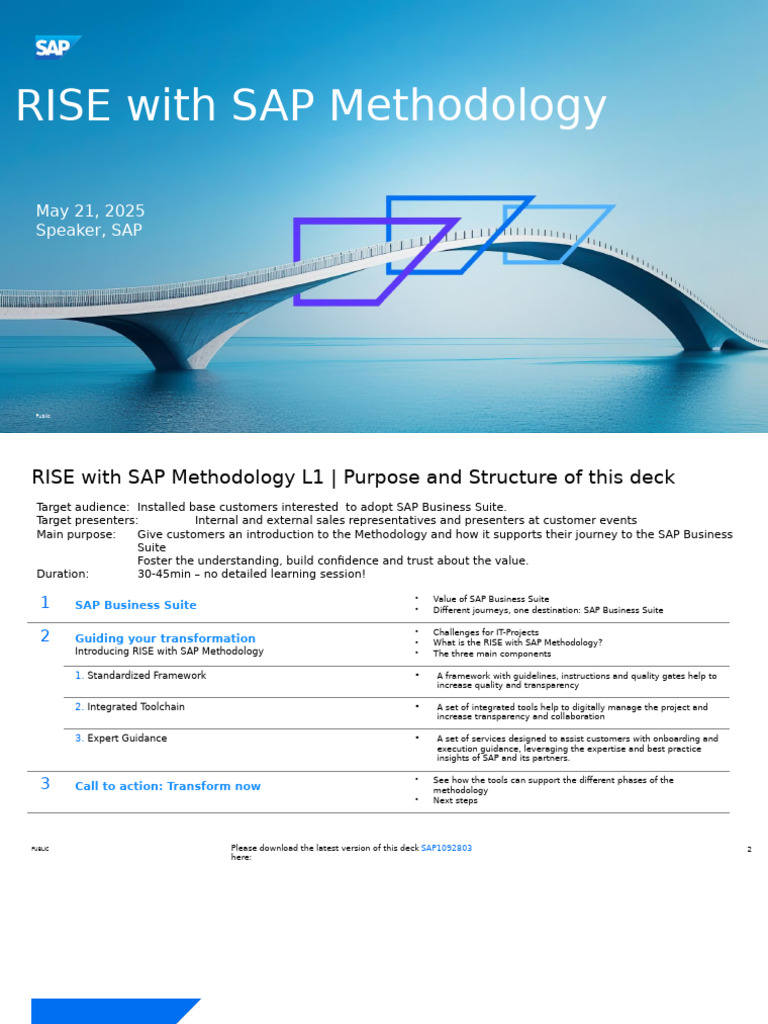 2025 - 05 - 21 - RISE With SAP Methodology L1 | PDF | Cloud Computing ...