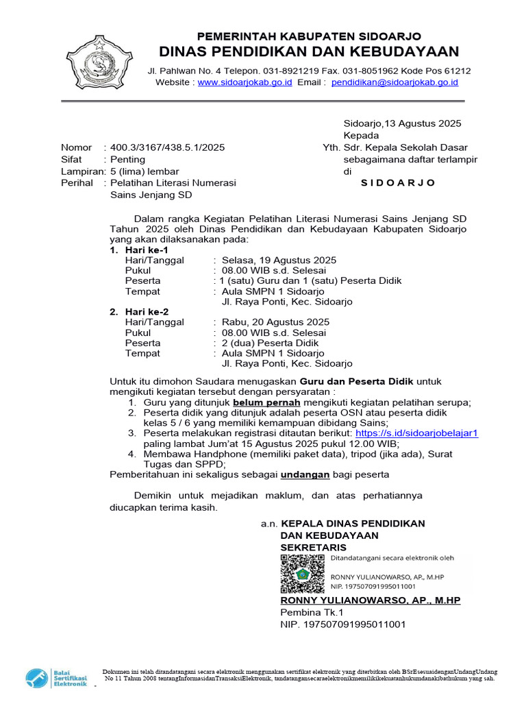 Pelatihan Sains SD Plus Fatimah Az-Zahra | PDF