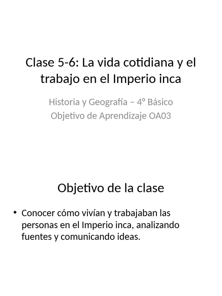 Clase5-6 Incas Presentacion | PDF