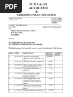 Bill of Costs for Taxation Example | PDF | Common Law | Payments