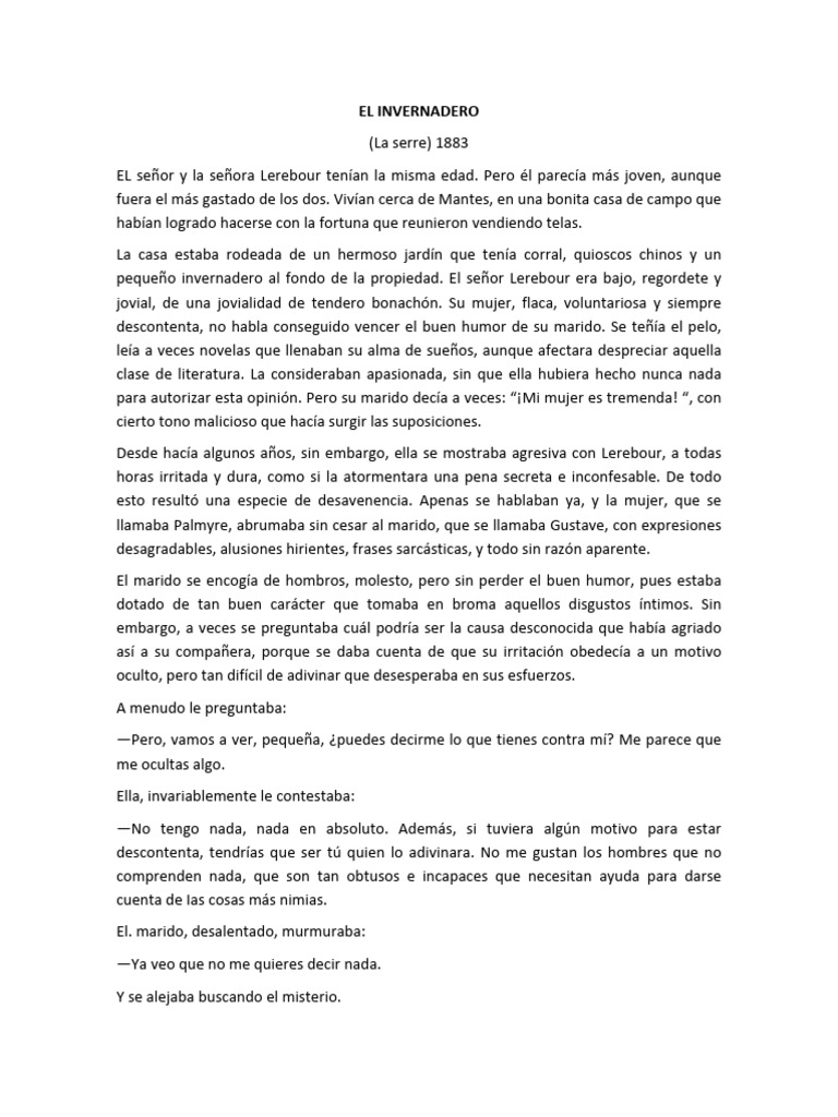 La desavenencia de Gustave y Palmyre | PDF