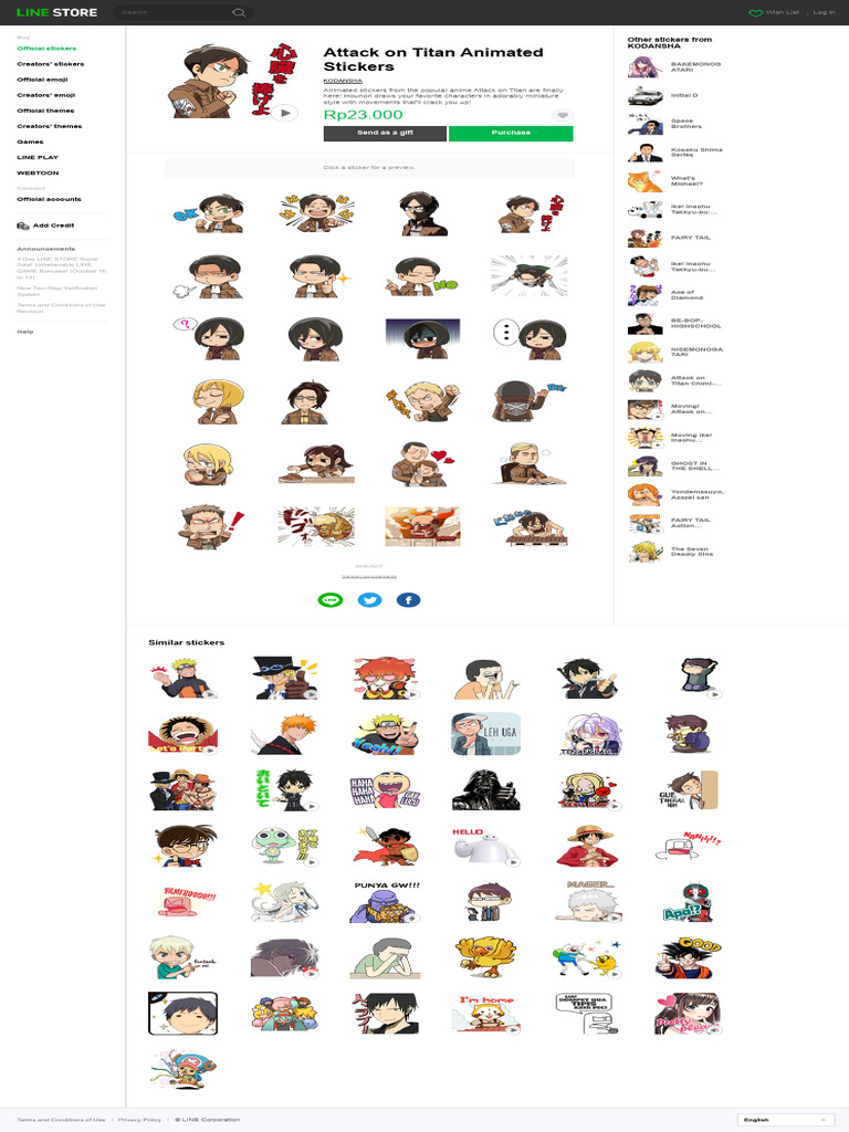 Printable Attack on Titan Stickers | PDF