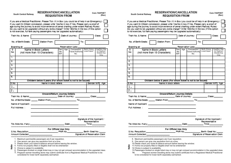 Railway Reservation Application Form | PDF | Chess | Chess Theory