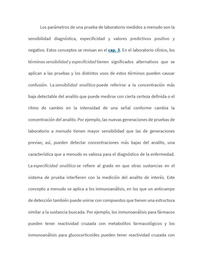 Sensibilidad y Especificidad | PDF