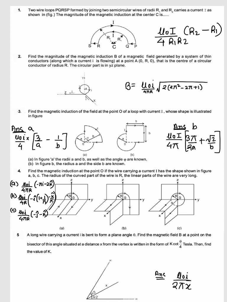 Worksheet On Magnetic Field - 250617 - 080025 | PDF