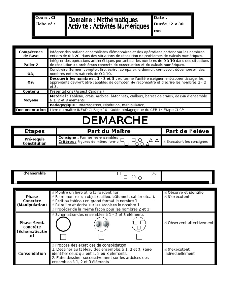 Découvrir Les Nombres 1 - 2 Et 3 | PDF | Entier naturel | Pédagogie
