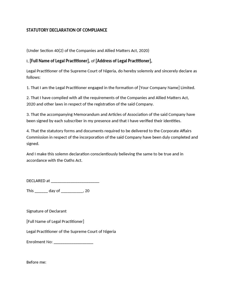 STATUTORY DECLA-WPS Office | PDF