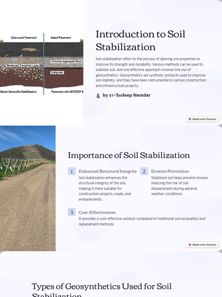 Introduction To Soil Stabilization Using Geosynthetics | PDF | Soil ...