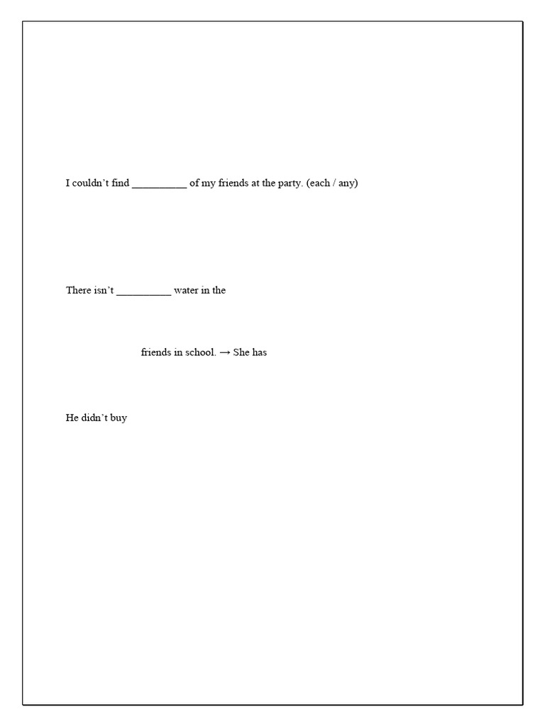 Determiners Worksheet for Grade IX | PDF