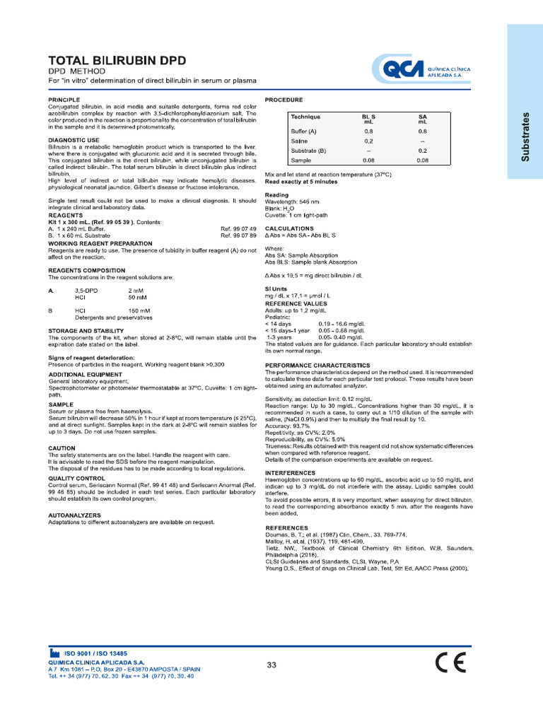 DPD Bilirubin Total | PDF
