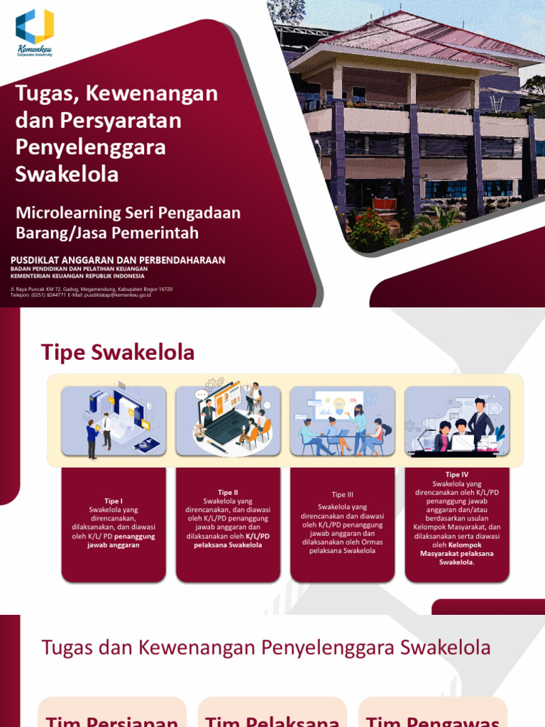 Tugas dan Kewenangan Tim Pengawas Swakelola | PDF