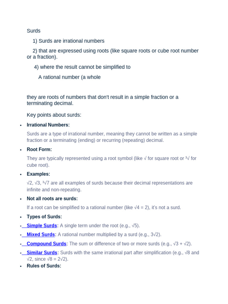 Surds | PDF