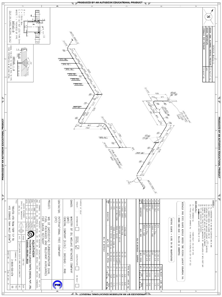 Aec Daura-3 Pipe-Dwg-Work 16. Final Isometrics - Sent 05. Hfo System 2 ...