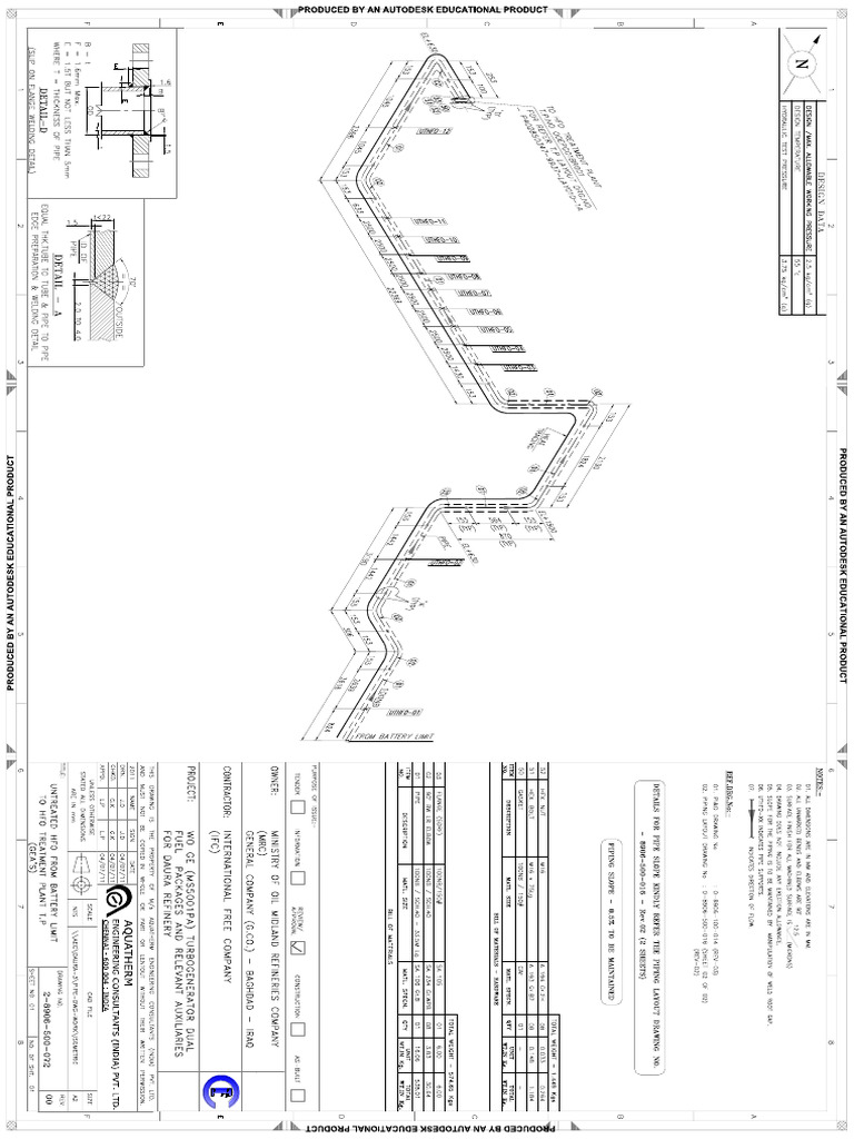 Aec Daura-3 Pipe-Dwg-Work 16. Final Isometrics - Sent 05. Hfo System 2 ...