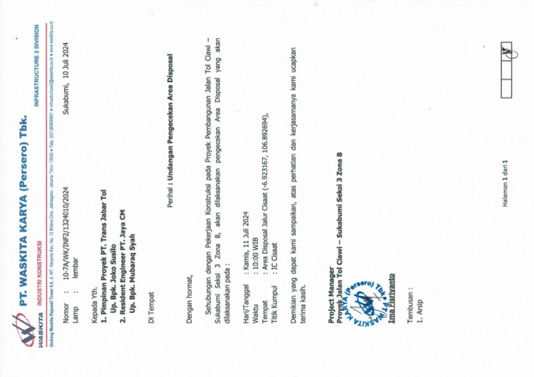 10-7A. Surat Cek Disposal | PDF