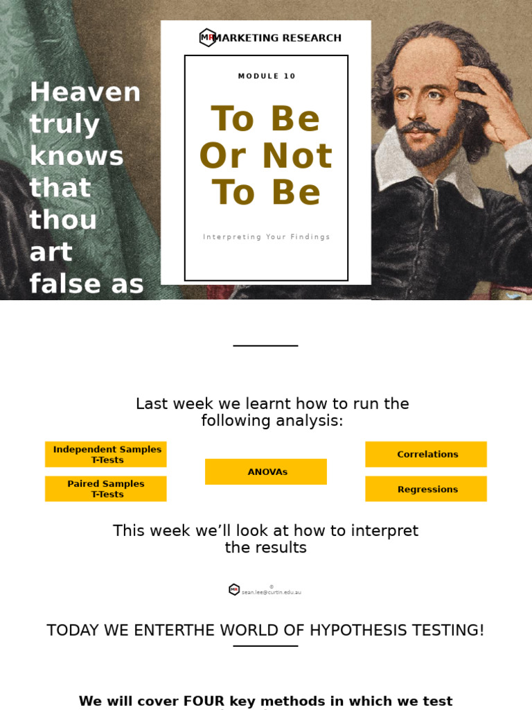 To Be or Not To Be - SL | PDF | Student's T Test | Analysis Of Variance