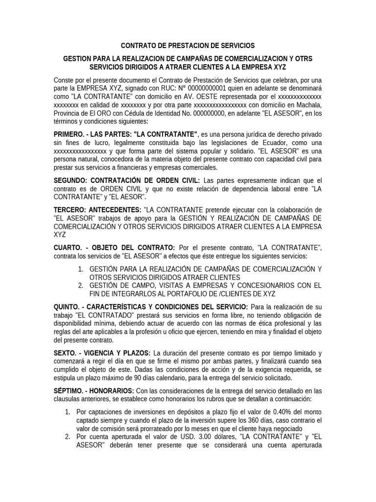 Contrato de Prestacion de Servicios Freelance | PDF | Arbitraje