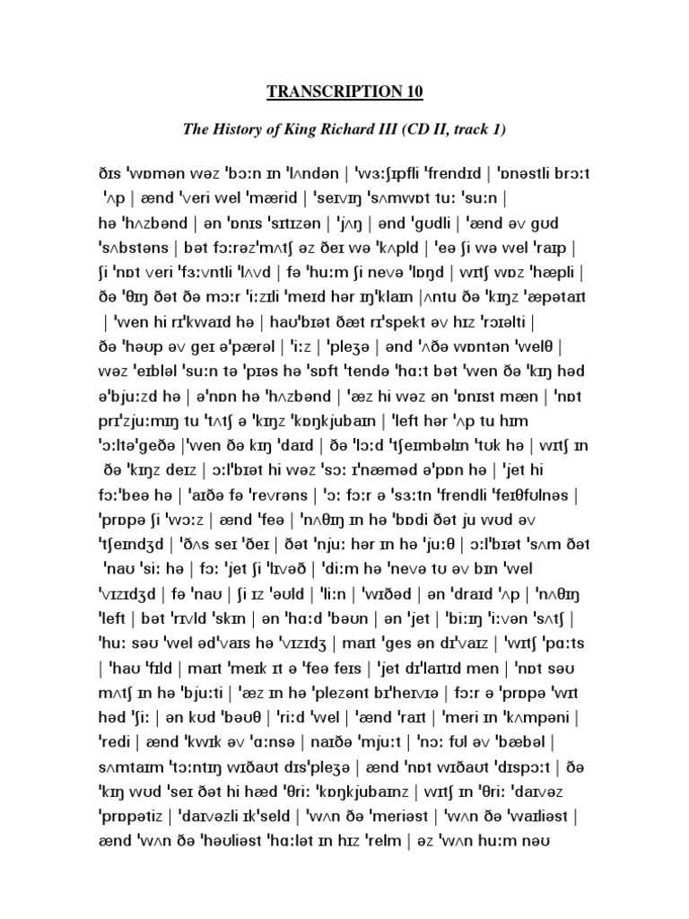 10 The History of King Richard | PDF