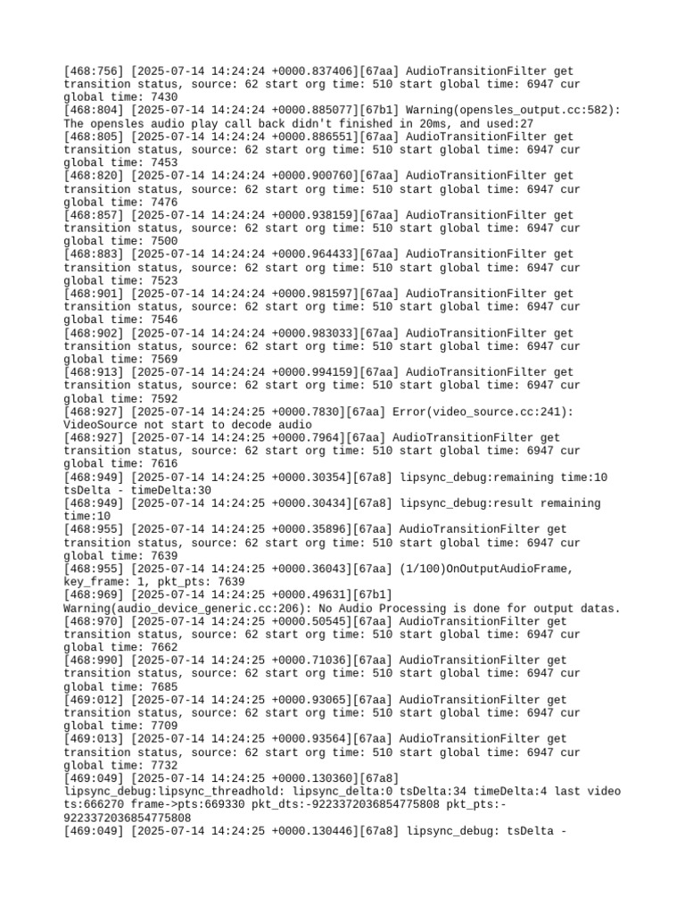 Audio Transition Status Log Analysis | PDF | 3 D Computer Graphics ...