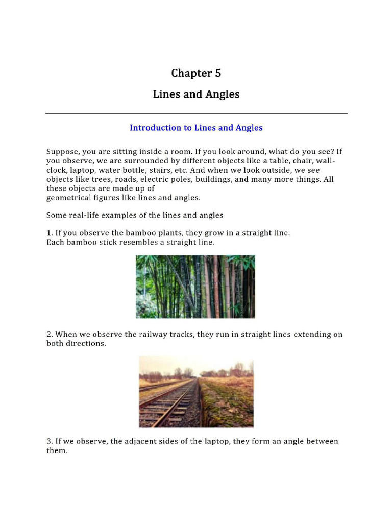NCERTSTUDY Notes for Class 7-1. Maths-Lines and Angles | PDF