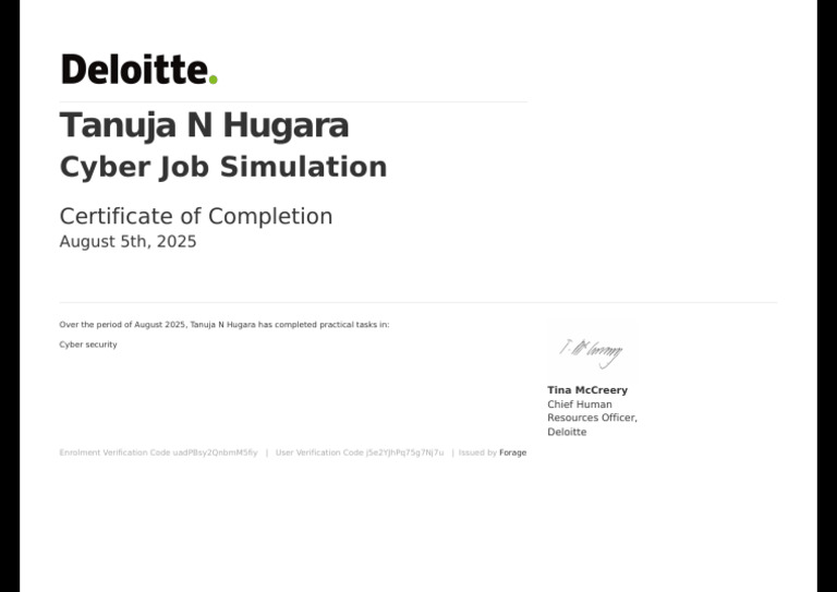 Deloite Forage Certificate | PDF