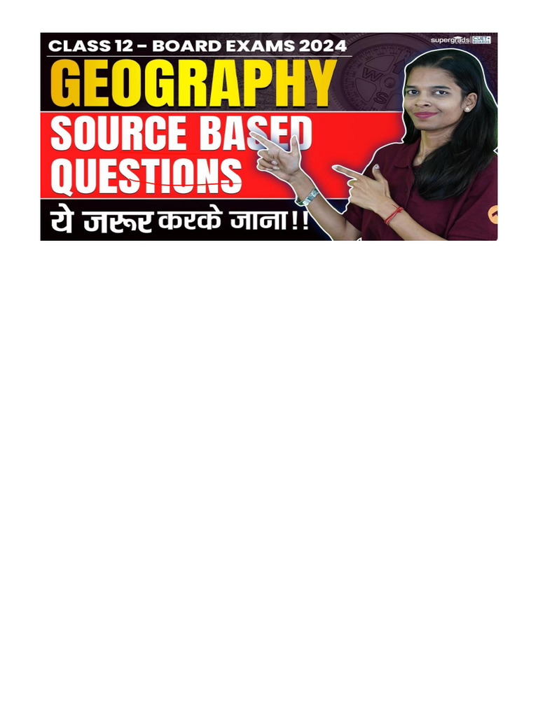 Geography Source Based Questions | PDF