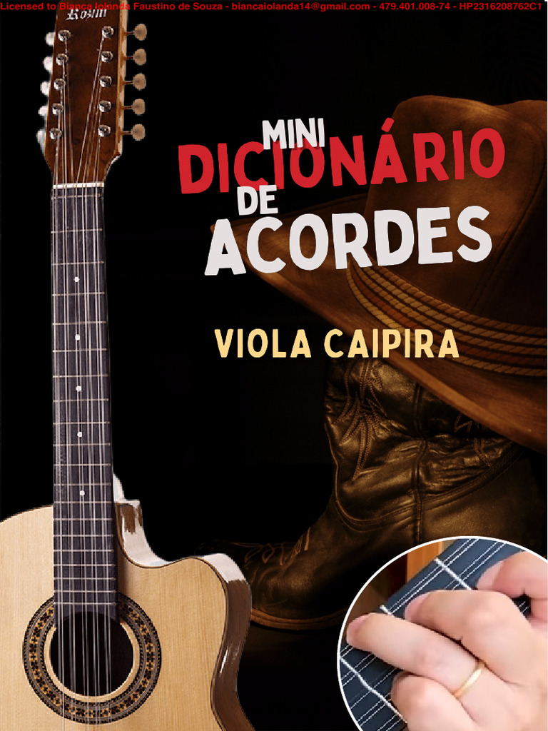 BÔNUS - Mini Dicionário de Acordes Para Viola Caipira | PDF | Acorde (música) | Escala (música)