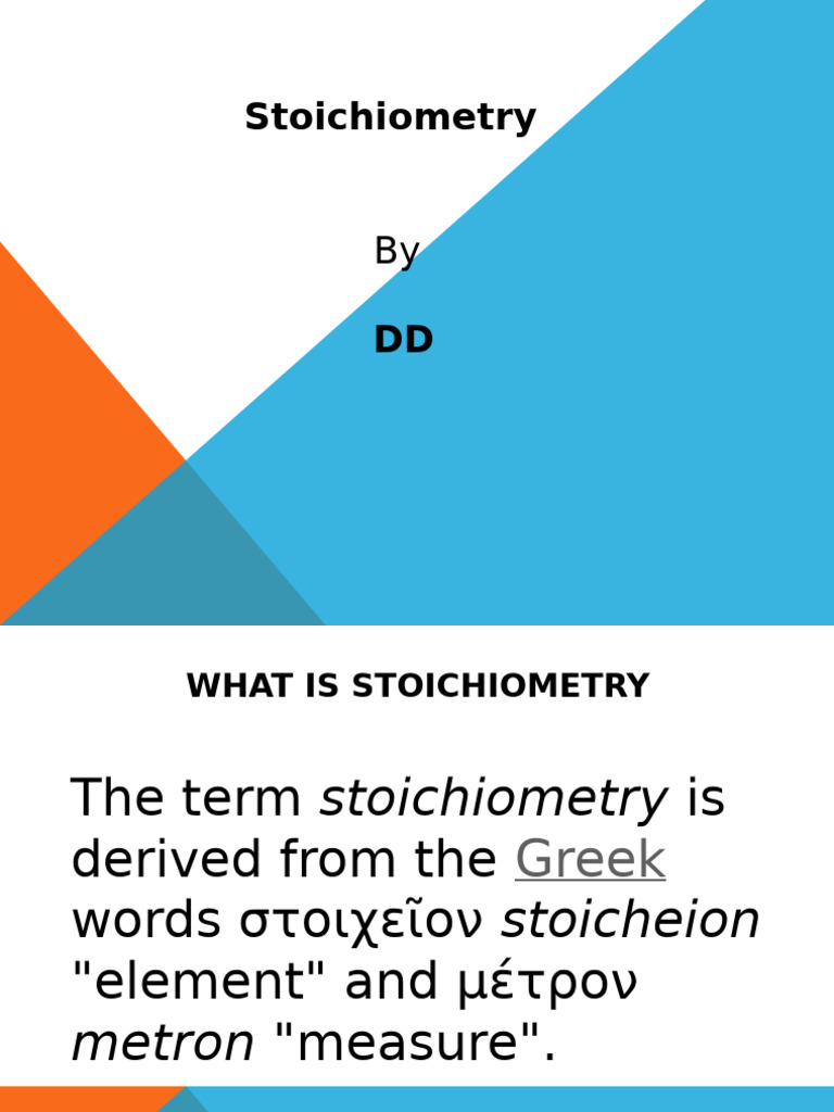 Stochiometry introduction | PDF