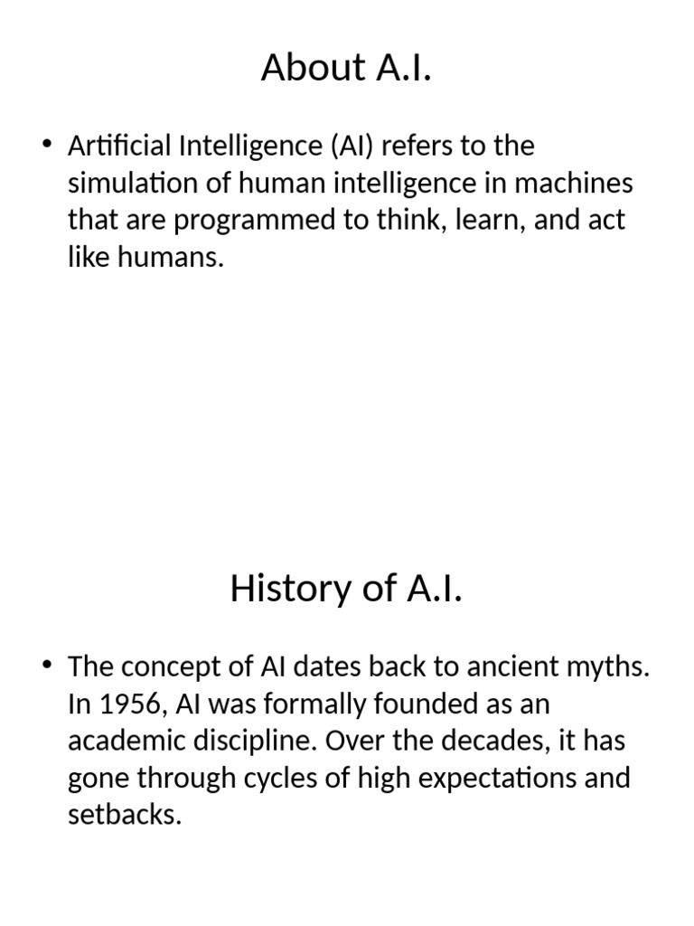 Artificial Intelligence Overview | PDF