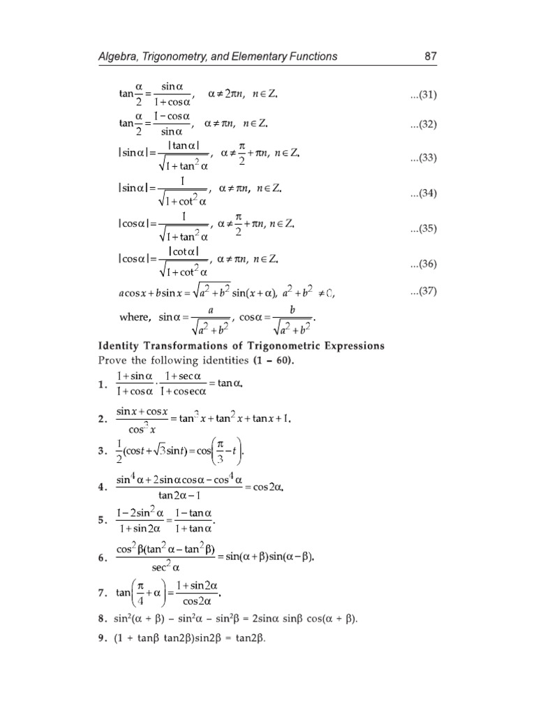 Trignometry Practice | PDF