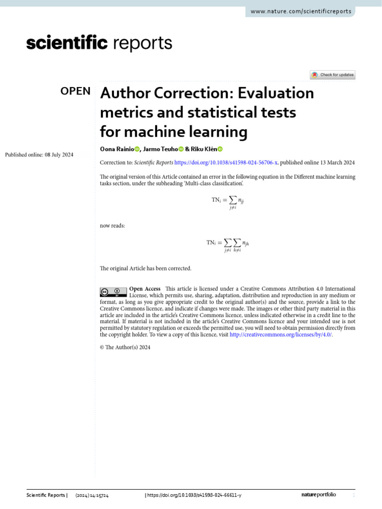 Author Correction - Evaluation Metrics and Statistical Tests For ...