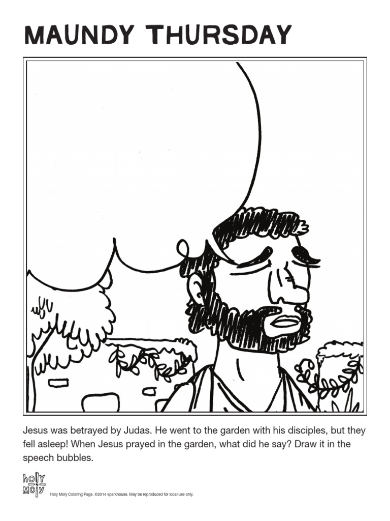 Maundy Thursday Coloring Page, Grades 3-4 | PDF