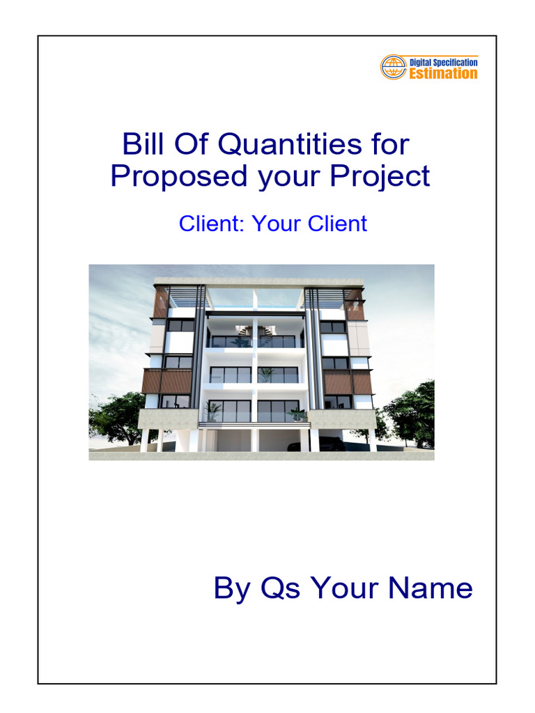 Planswift Bills of Quantities Template | PDF | Plaster | Tile